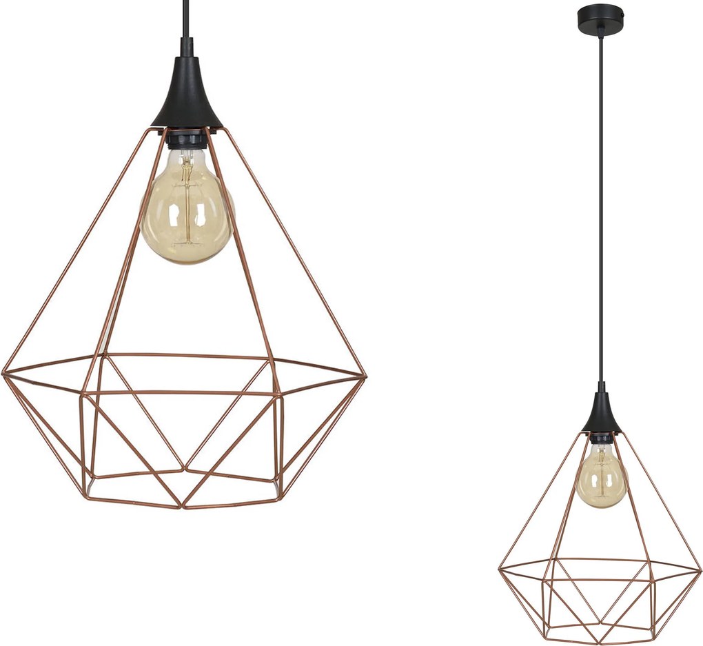 Závěsné Stropní Svítidlo Moderní Retro Lustr Edison Industriální Měď