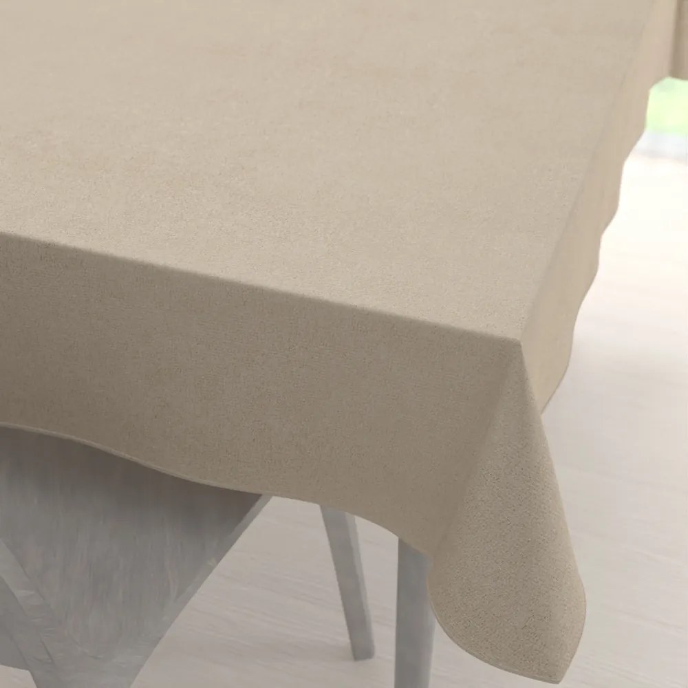 Biante Obdélníkový ubrus/imitace broušené kůže Alcantara ALC-007 Krémově béžový 120x180 cm