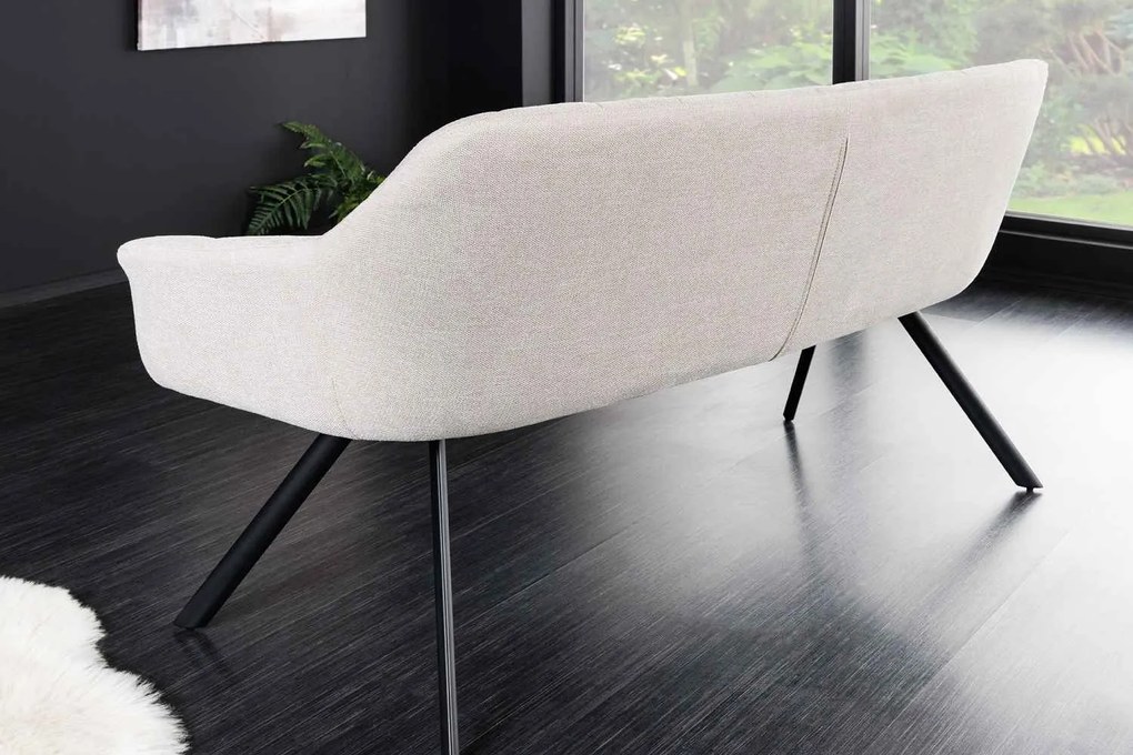 Designová lavice Vallerina 165 cm šampaňská béžová
