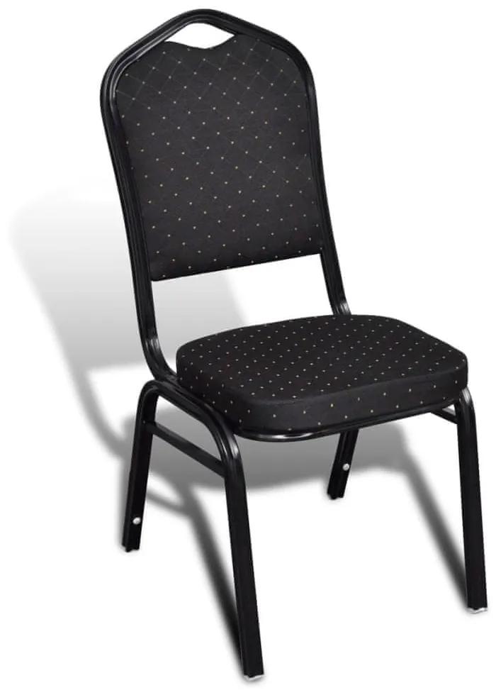 Petromila Jídelní židle 20 ks černé textil