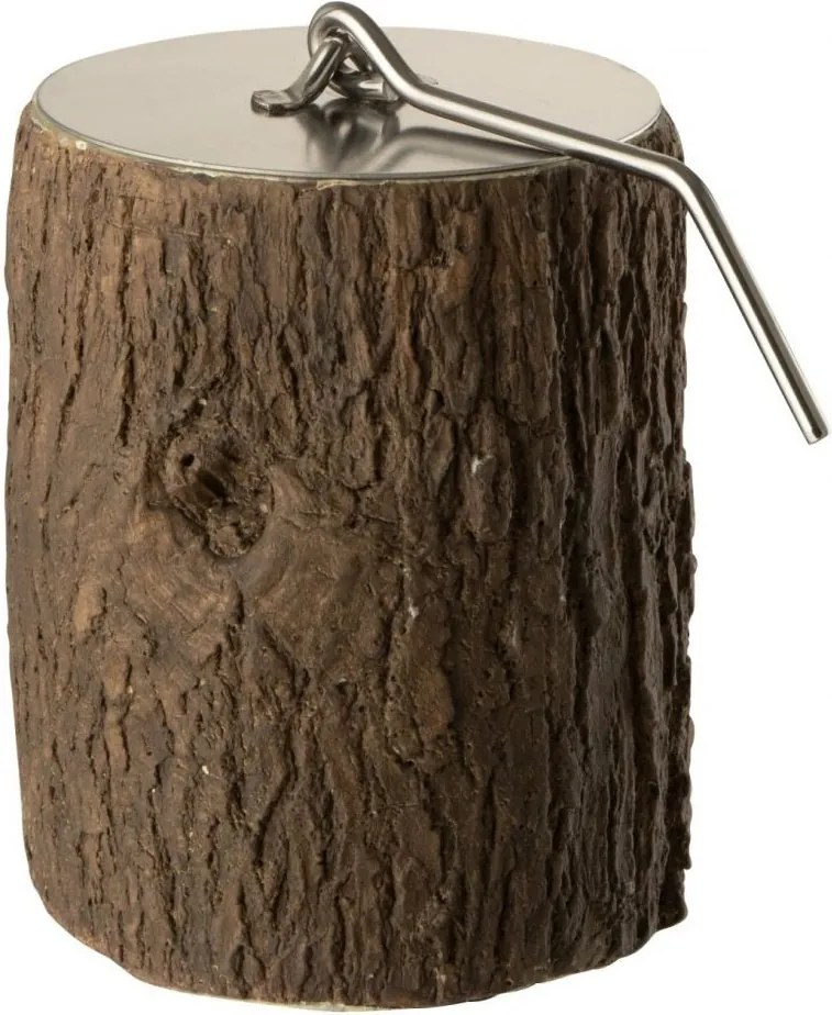 Stolní kulaté ohniště Fire Pit Round Trunk v designu kmene stromu – 10*10*12 cm