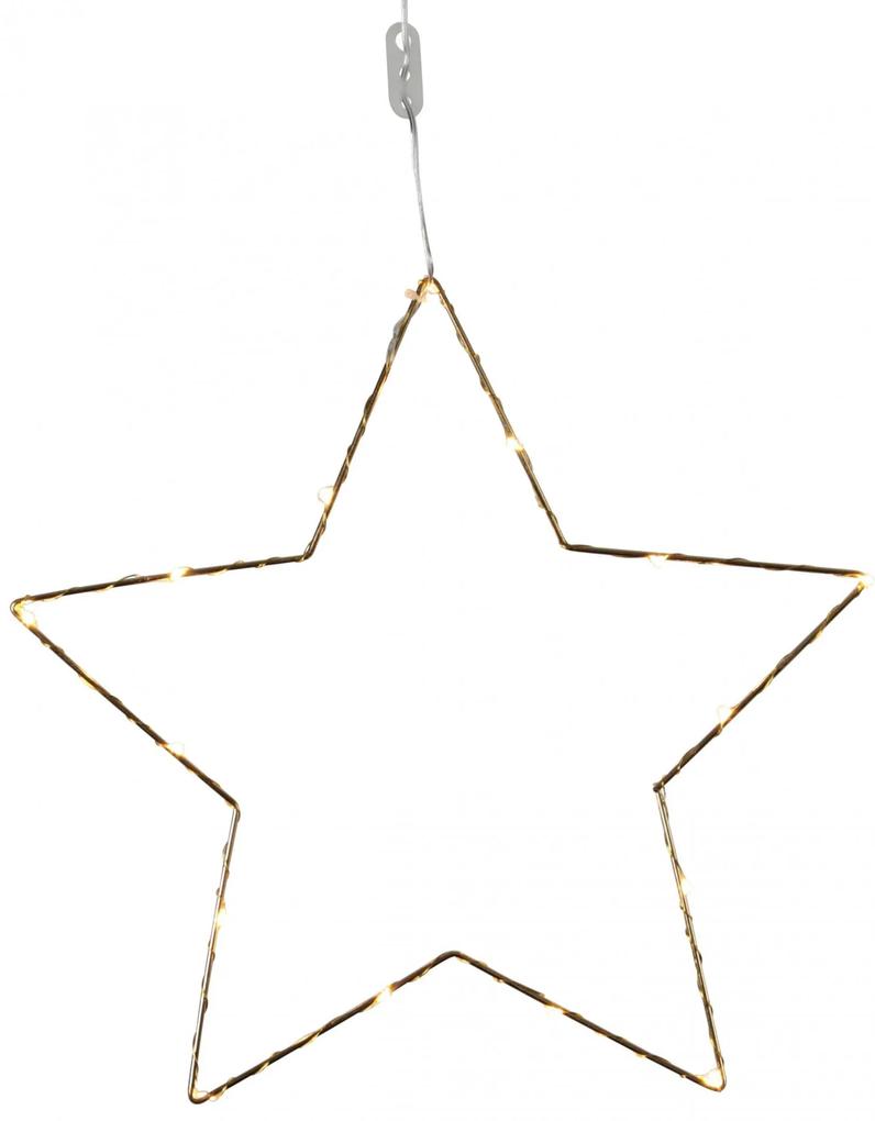 STAR TRADING Kovová svítící hvězda Brass, zlatá barva, kov