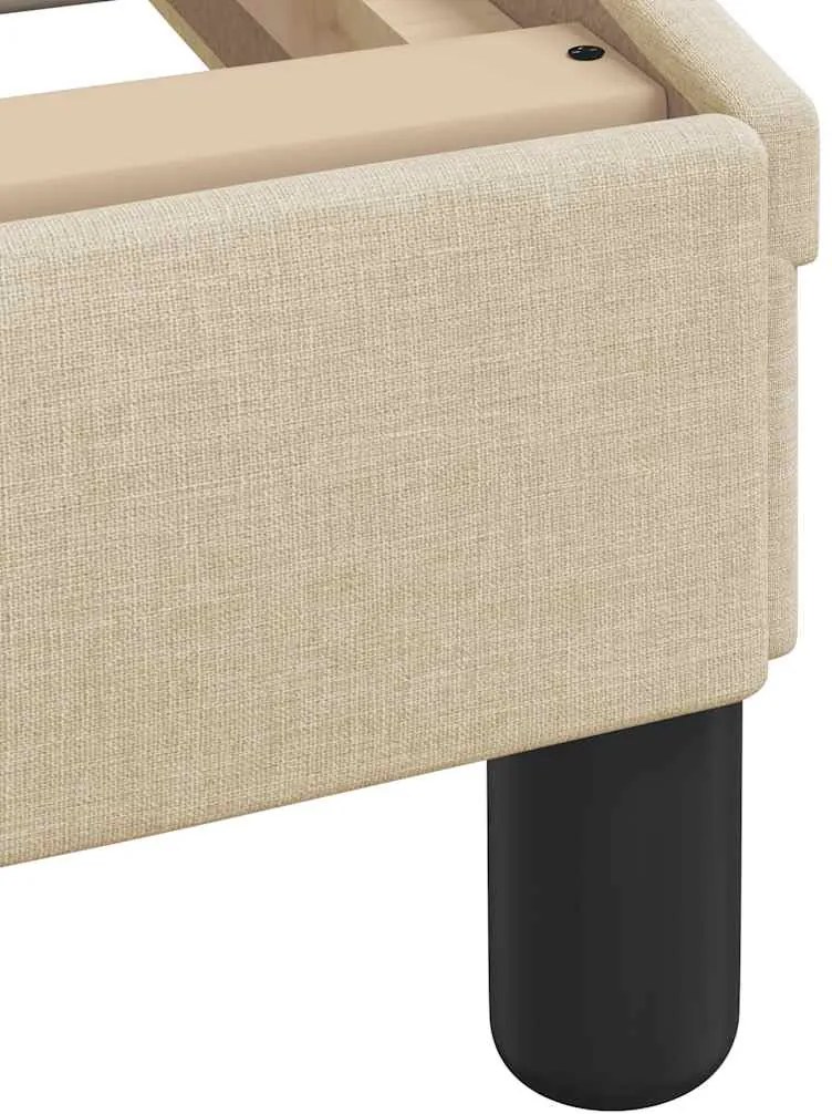 Postel s matrací Dover krémová 90 x 200 cm textil 3208329