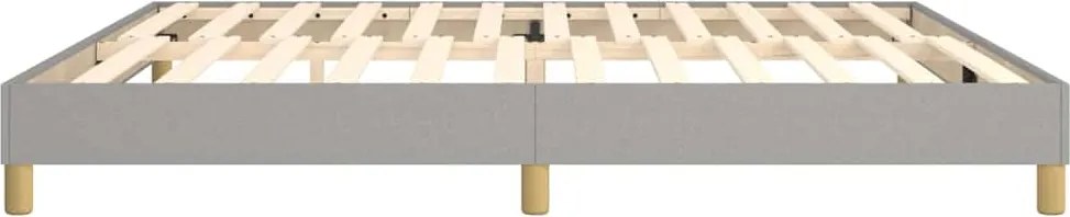 Rám postele s boxspringem světle šedý 200 x 200 cm textil 3120638