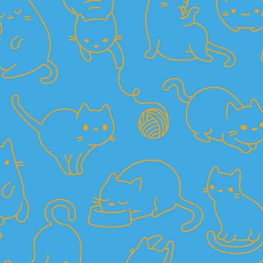 Malvis ® Vzorovaná tapeta kočičky Vel. (šířka x výška): 432 x 290 cm