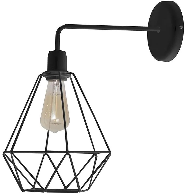 Nástěnná lampa nástěnné svítidlo karo 1xe27/60w/230v černá