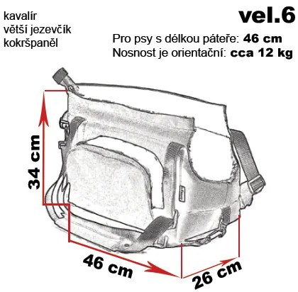 Cestovní taška pro psy  s chlupatinou, no. 9, růžová, vel. 1