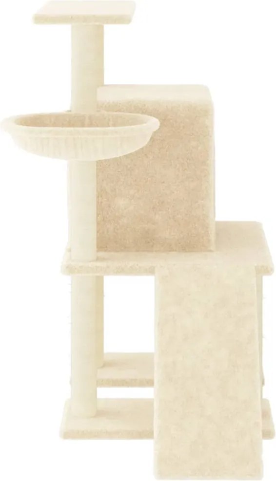 Škrabadlo pro kočky se sisalovými sloupky krémové 96,5 cm 172076