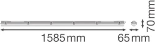 Zářivka LEDVANCE Damp Proof 1500mm IP65 G13 pro LED trubici T8