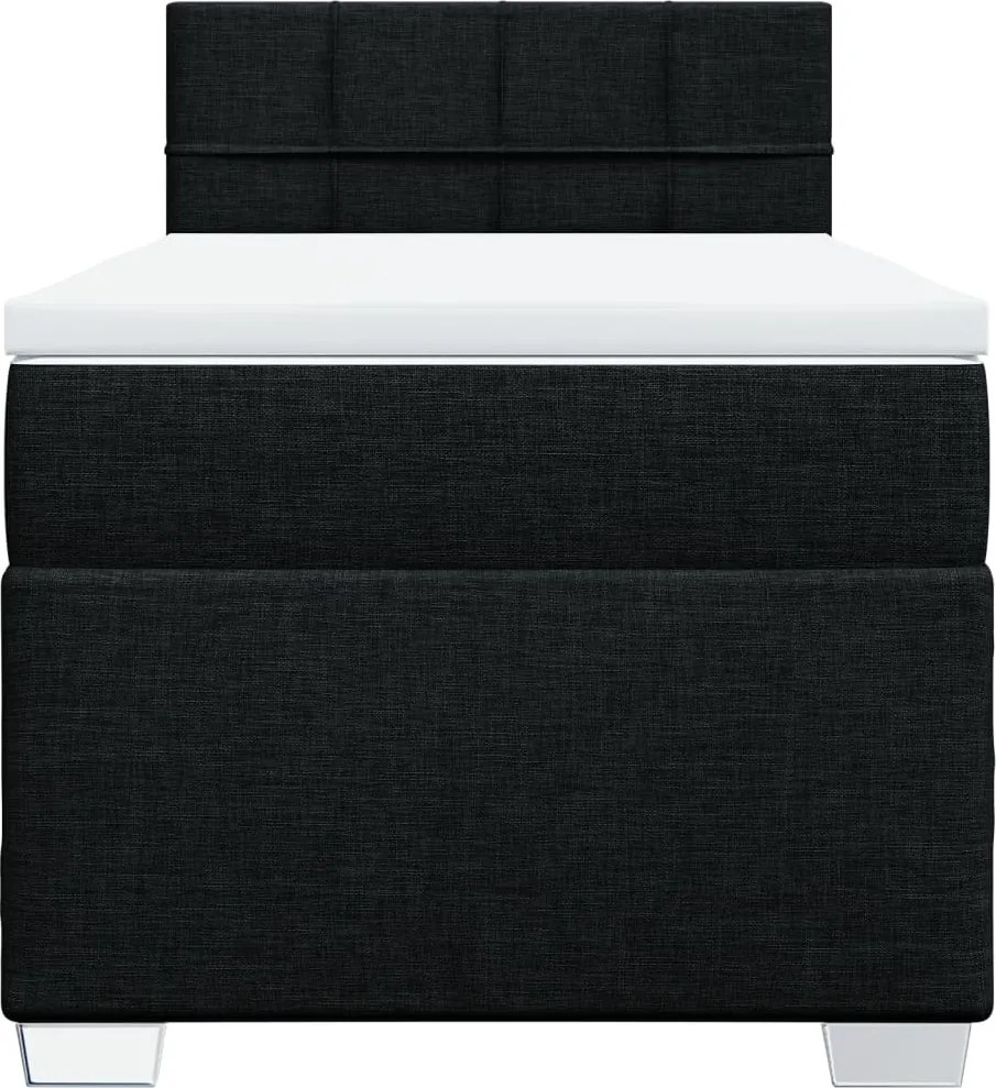 Box spring postel s matrací černá 80 x 200 cm textil 3288017