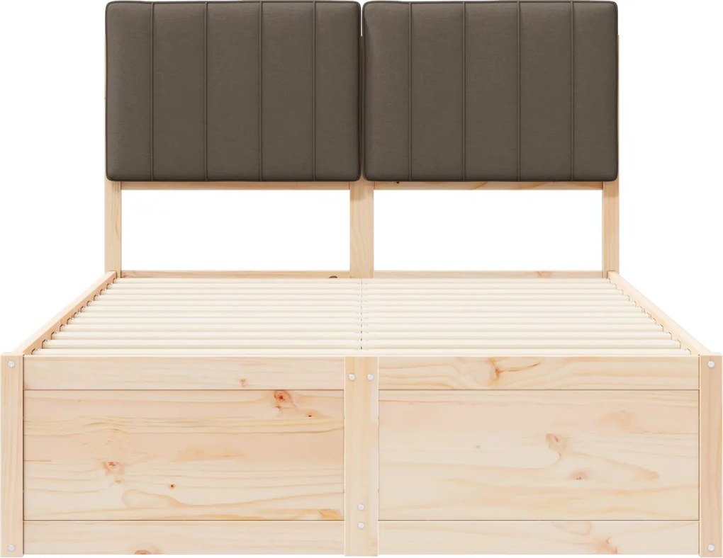 Rám postele s čalouněným čelem s čelo Taupe 120 x 190 cm 3405555