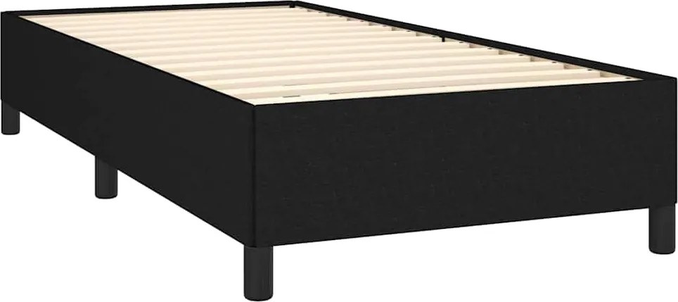 Box spring postel s matrací černá 80 x 200 cm textil 3127759