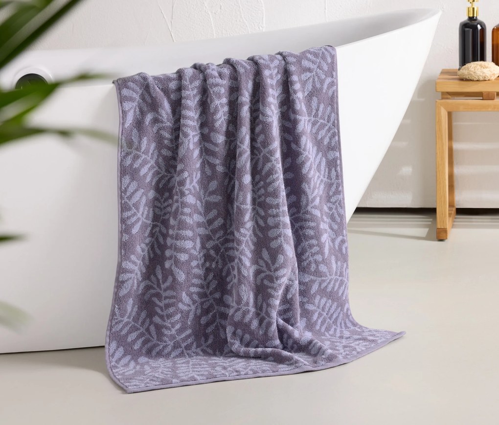 Tchibo - Žakárová osuška - barva: fialová