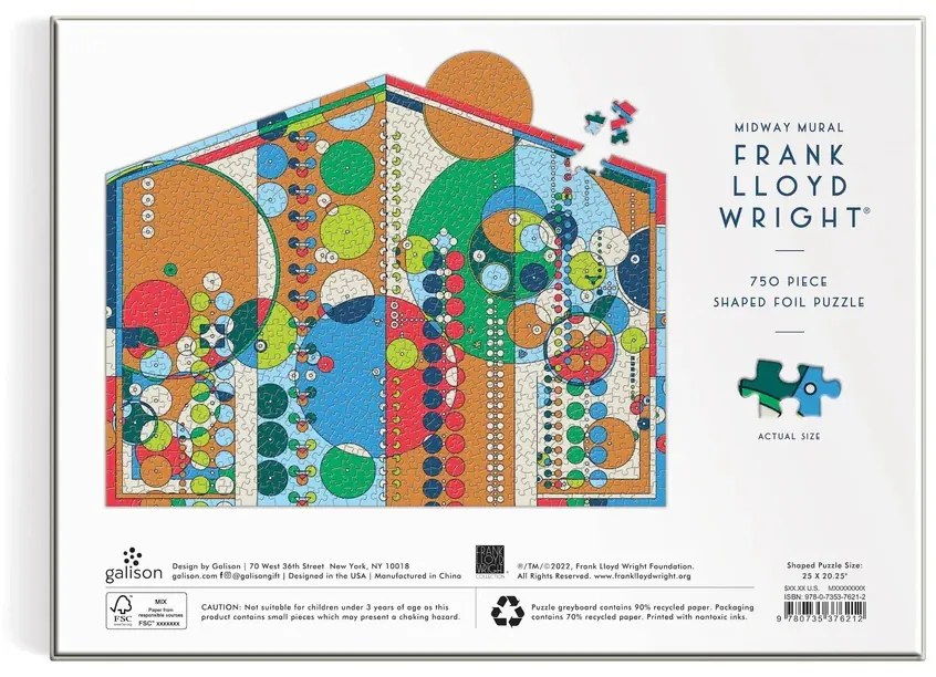 Galison Fóliové tvarované puzzle Nástěnná malba 750 dílků