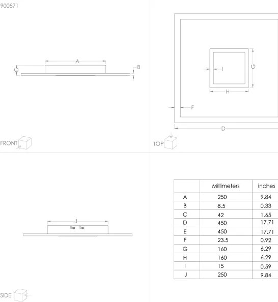 Eglo 900571 -LED RGBW Stmívatelné stropní svítidlo BORDONARA LED/21,5W/230V + DO