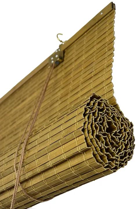 Vingo Rozbalená zatemňovací bambusová roleta světle hnědá - ořech Šířka rolety: 70 cm, Rozvin rolety: 150 cm
