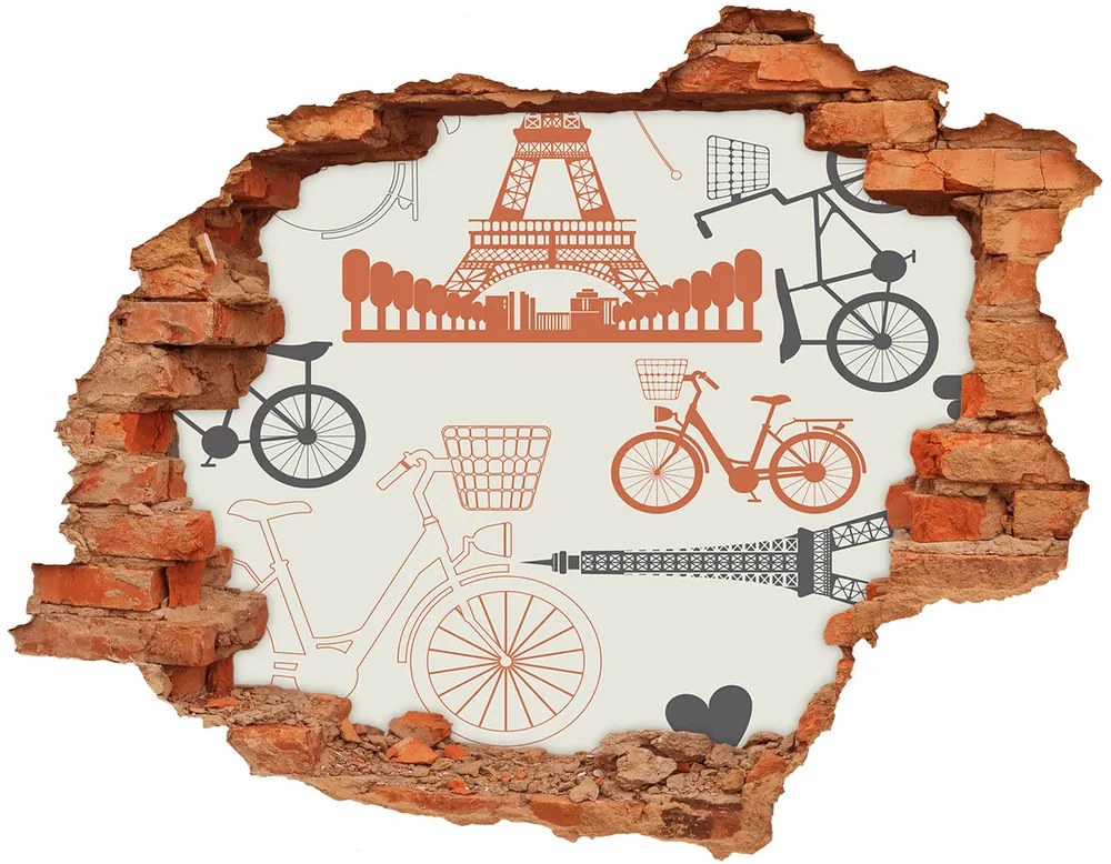 Wallmuralia Fototapeta díra na zeď Symboly Francie 90x70 cm