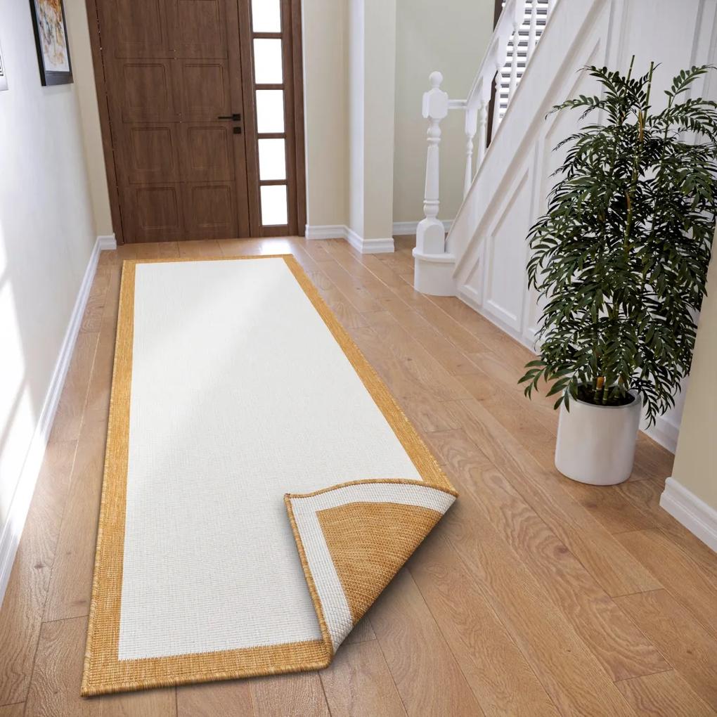 NORTHRUGS - Hanse Home koberce Kusový koberec Twin-Wendeteppiche 105796 Ochre – na ven i na doma - 80x250 cm