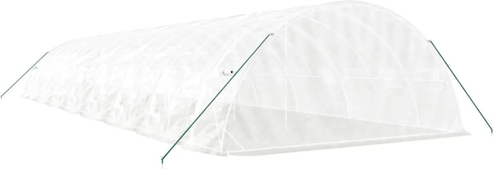 Skleník s ocelovým rámem bílý 80 m² 16 x 5 x 2,3 m 3188100