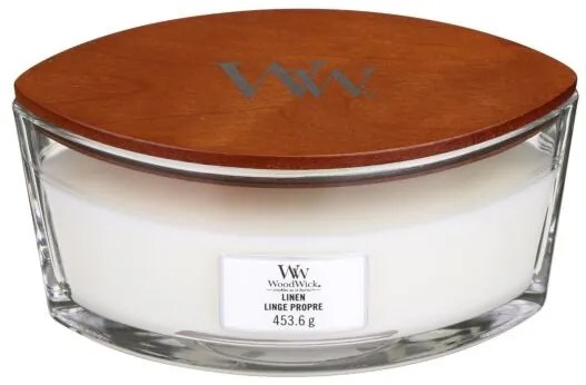 WoodWick Svíčka loď Linen, 453 g