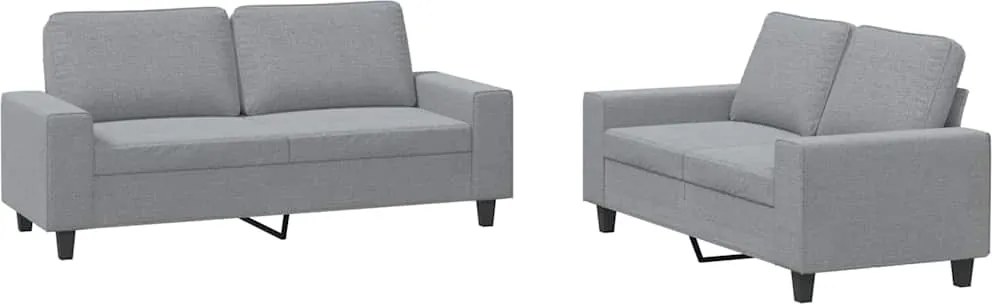 2dílná sedací souprava světle šedá textil 3201882