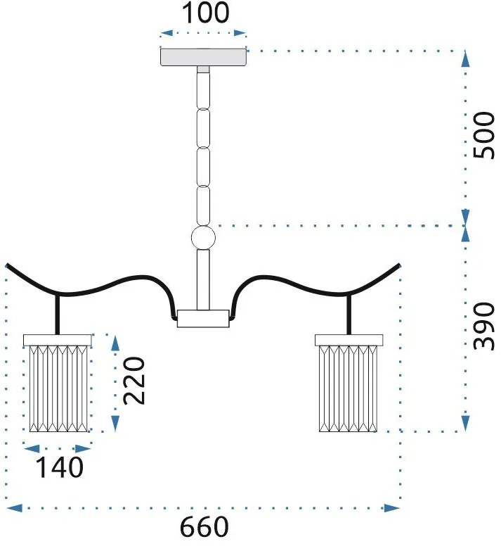 Toolight - Křišťálová závěsná svítilna 7xE27 60W, zlatá, OSW-08915