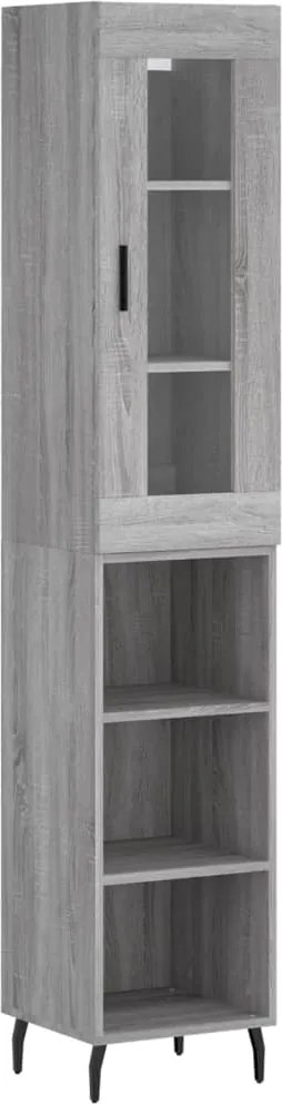 Skříň highboard šedá sonoma 34,5 x 34 x 180 cm kompozitní dřevo 3199383