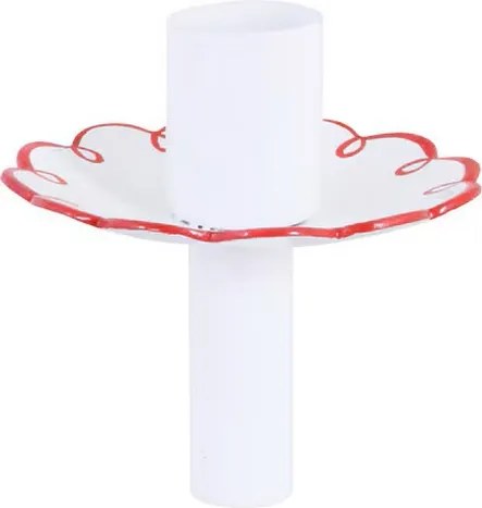 Kovový svícen na láhev Saga White Red Strömshaga