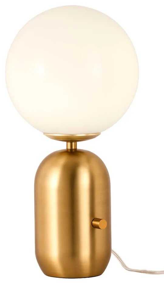 Světla a lustry REDO GROUP Art Deco zlatá stolní lampa do ložnice HELIOS 35 cm