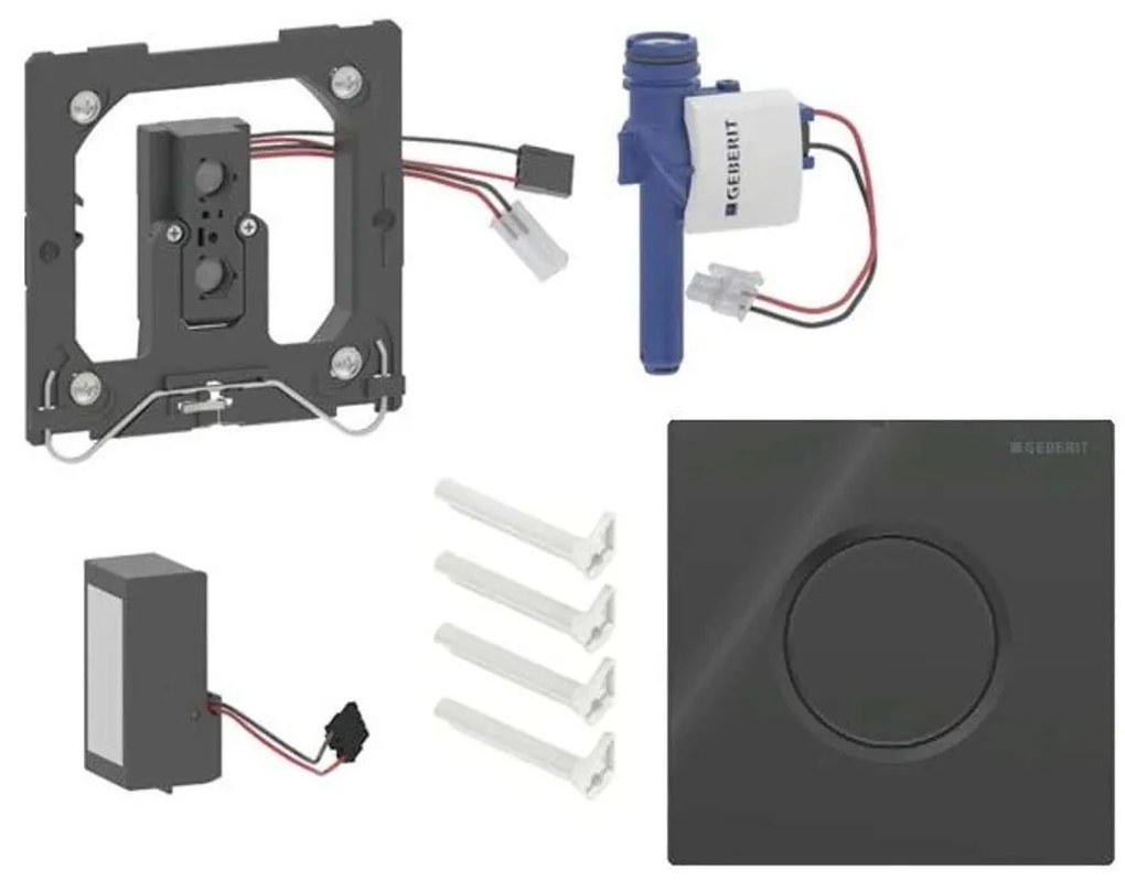 Geberit - Elektronické ovládání splachování pisoárů typ 01, síťové napájení, černá 116.021.DW.5