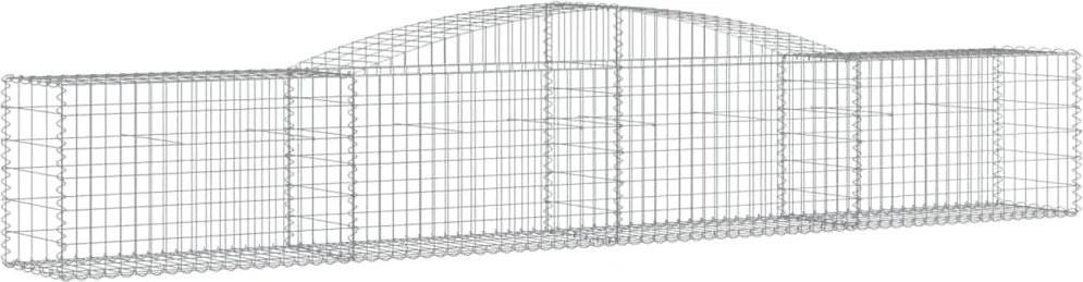 Klenutý gabionový koš 400 x 50 x 60/80 cm pozinkované železo 153533