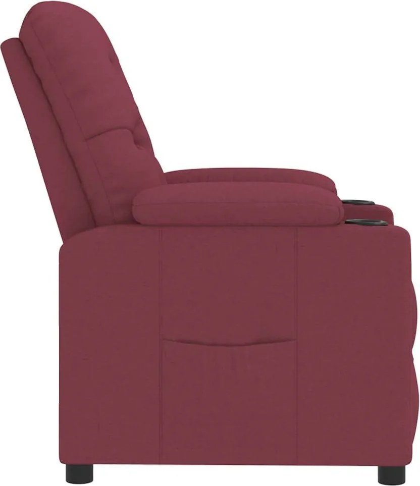 Polohovací křeslo vínové textil 339105