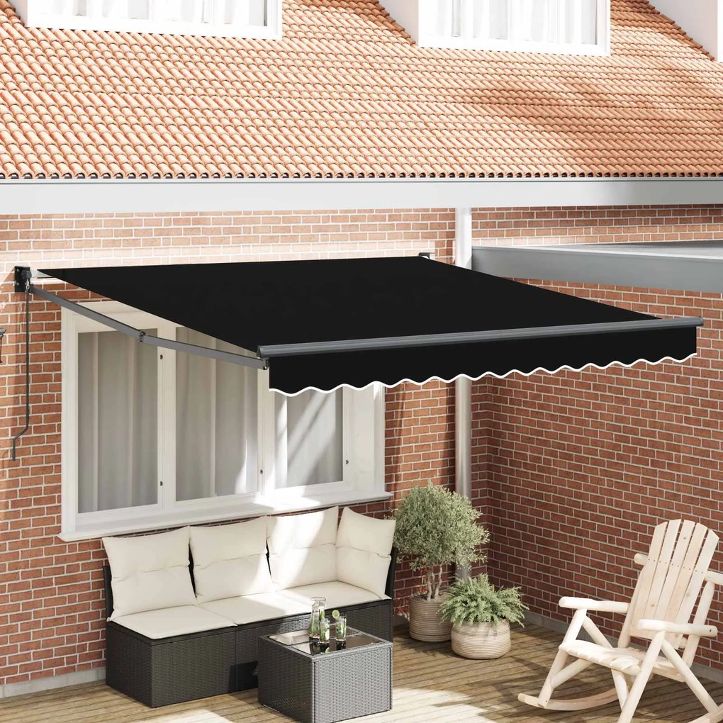 Stahovací markýza Černá 300 x 250 x 165 cm 3330043