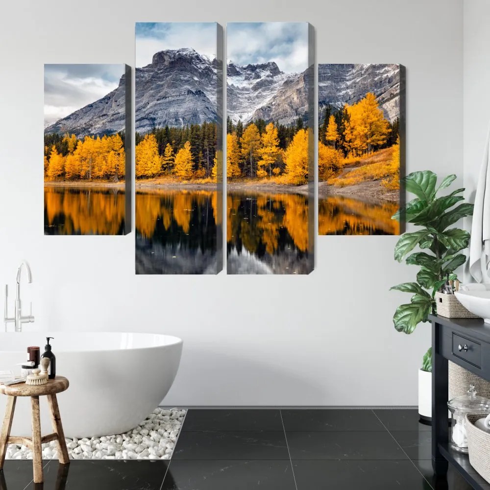 Vícedílný obraz Národní Park Banff V Kanadě Nedostatek Nedostatek Plátno Canvas 120x90