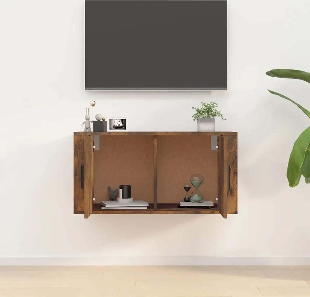 vidaXL Nástěnná TV skříňka 80x34,5x40 cm [816629] Barva: Bílá