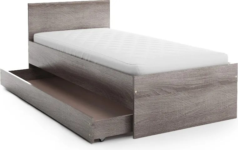 Postel ELISA 90 x 200 cm, dub lanýž Matrace: Matrace Coco Maxi 20 cm, Rošt: Bez roštu