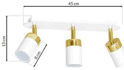 Bodové svítidlo JOKER 3xGU10/25W/230V bílá/zlatá