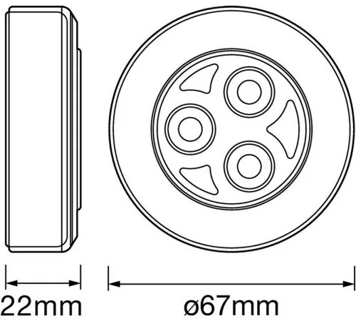 Nábytkové LED svítidlo LEDVANCE DOT-it Classic 3xAAA