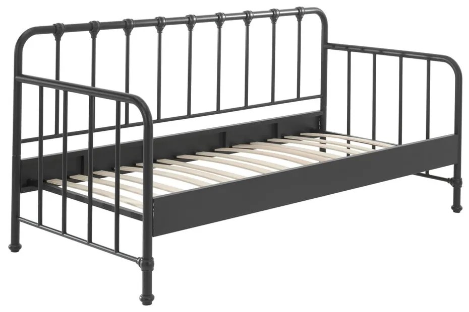 Šedá kovová dětská postel 90x200 cm BRONXX – Vipack Biano.cz