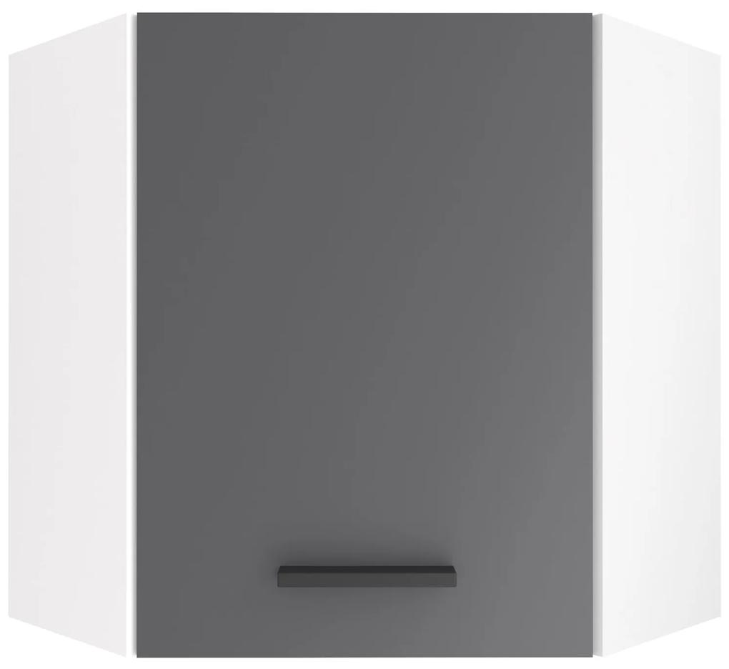 Kuchyňská skříňka Belini horní rohová 60 cm šedý mat  TOR SGN60/1/WT/SR/0/B1
