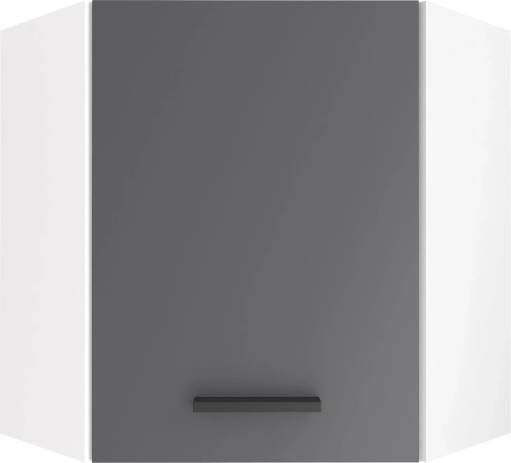 Kuchyňská skříňka Belini horní rohová 60 cm šedý mat  TOR SGN60/1/WT/SR/0/B1