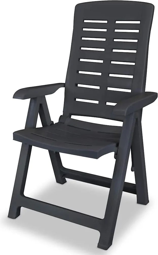 3dílný bistro set plastový antracitový 275083