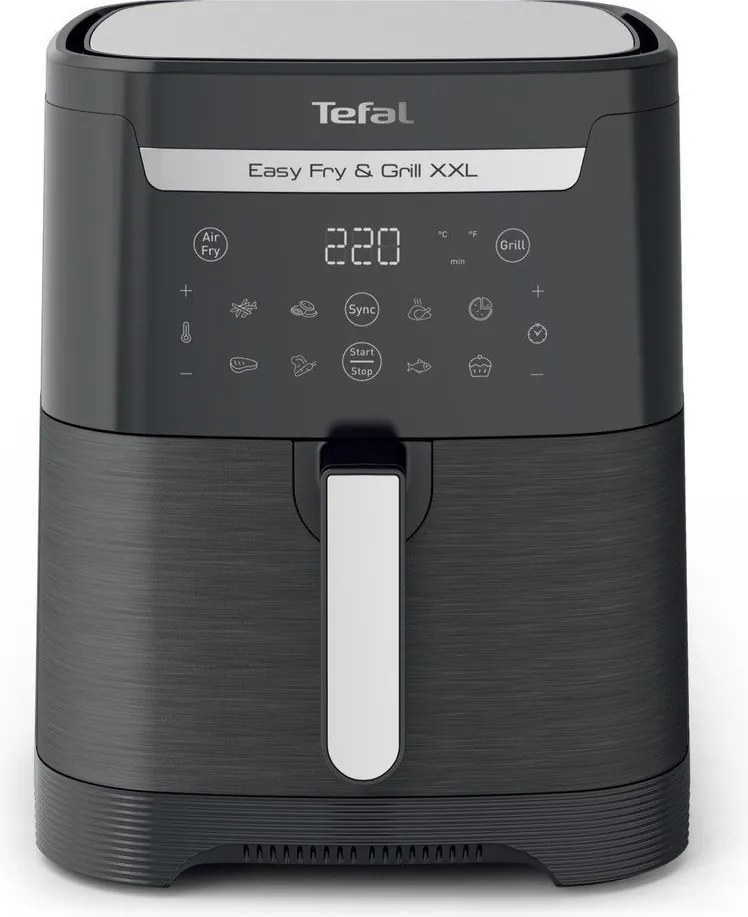 Černá horkovzdušná fritéza Easy Fry & Grill XXL EY801815 – Tefal