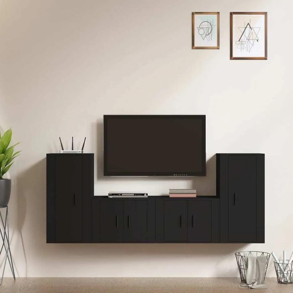 vidaXL 4dílný set TV skříněk kompozitní dřevo [3188551] Barva: dub sonoma