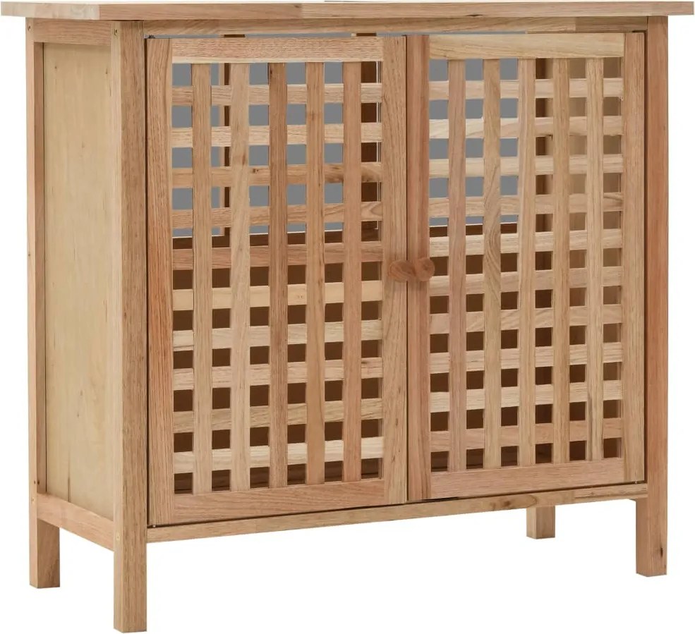 Skříňka pod umyvadlo masivní ořechové dřevo 66 x 29 x 61 cm 247097