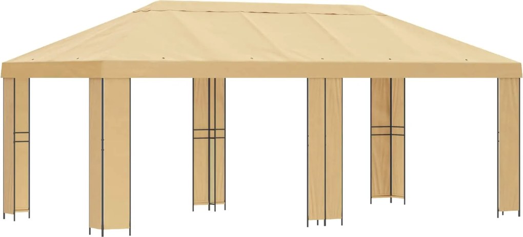 Zahradní altán 6 x 3 m Krémová Polyester a ocel 190 gsm 3376008