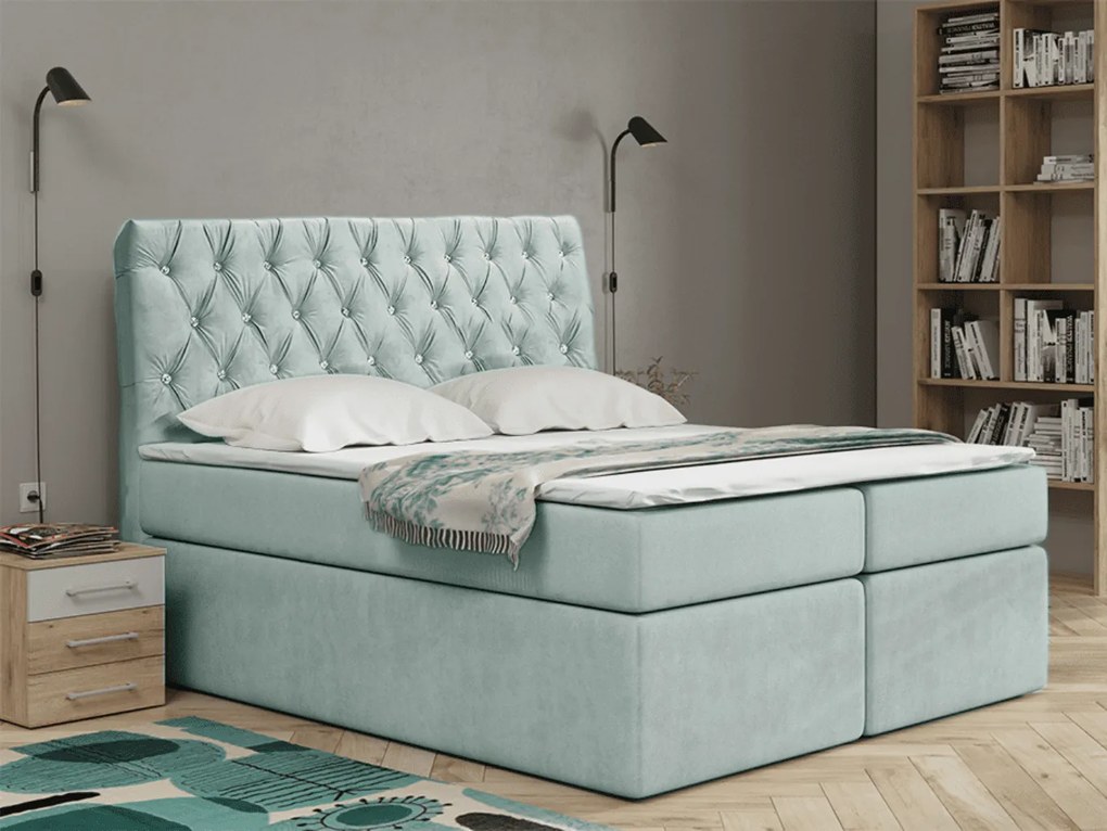Boxspring 180x200 cm Ornela Barva: Hnědá - Trinity 08