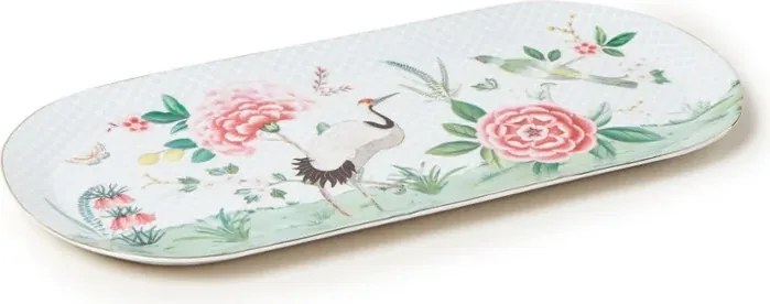 Pip Studio Blushing Birds servírovací tác 33.3x15.5cm, bílý (podlouhlý servírovací tác)