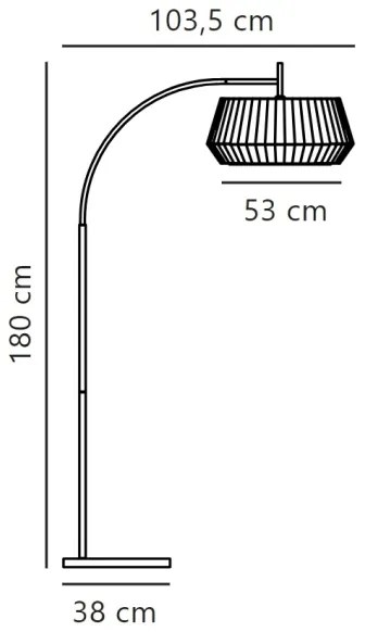 Nordlux - Stojací lampa DICTE 1xE27/60W/230V černá/béžová