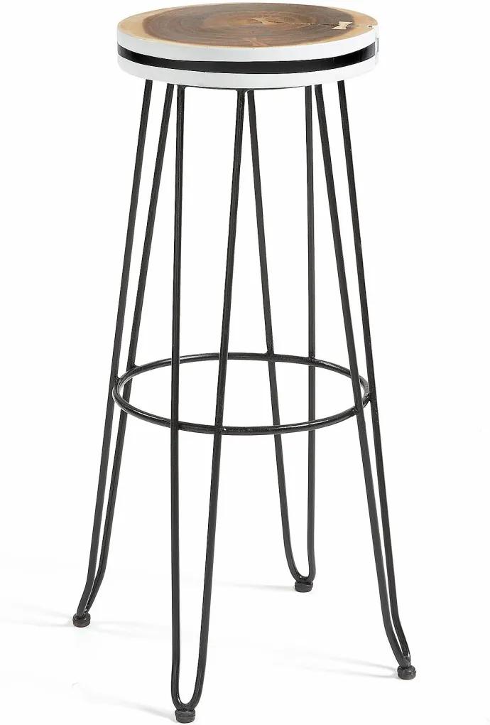 LA FORMA Bílá barová židle Farley 74 × 45 × 45 cm